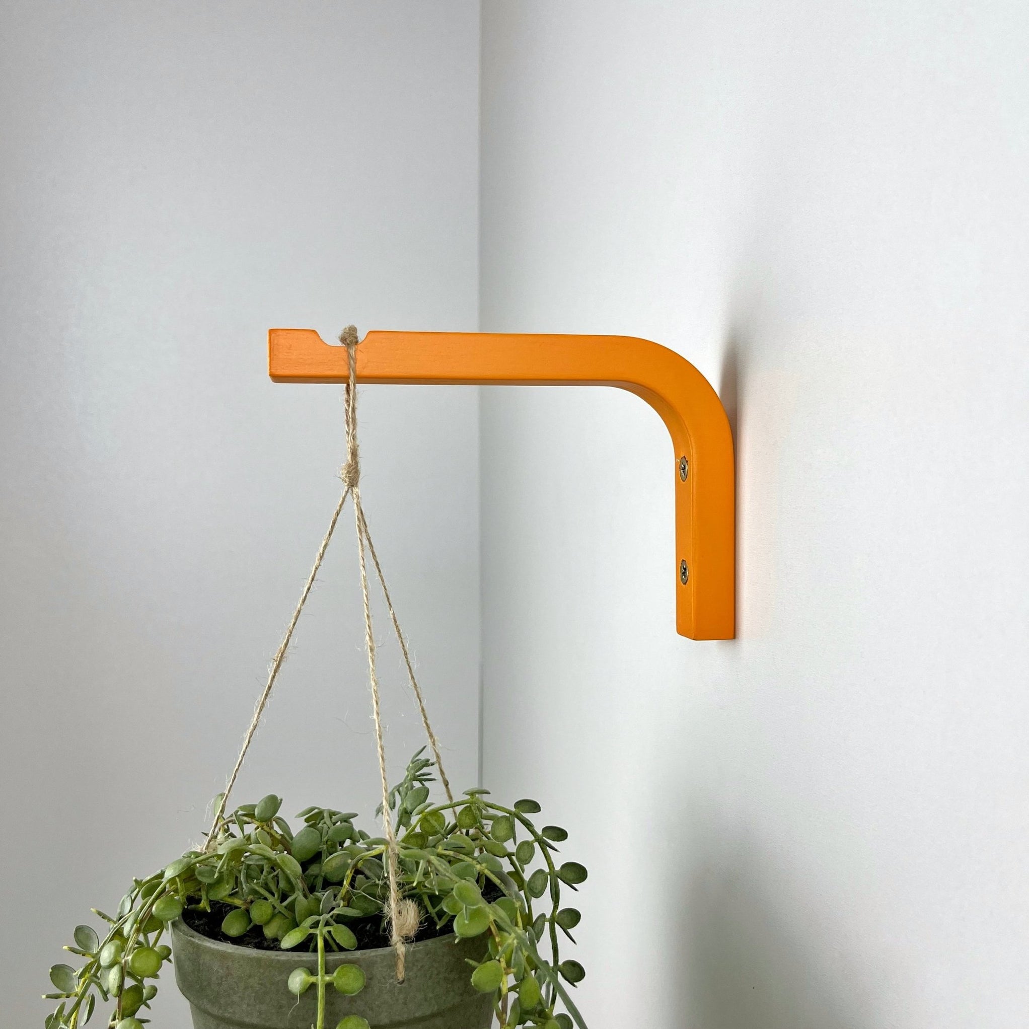 Bright Orange Plant Hook for Wall | 6"x4"