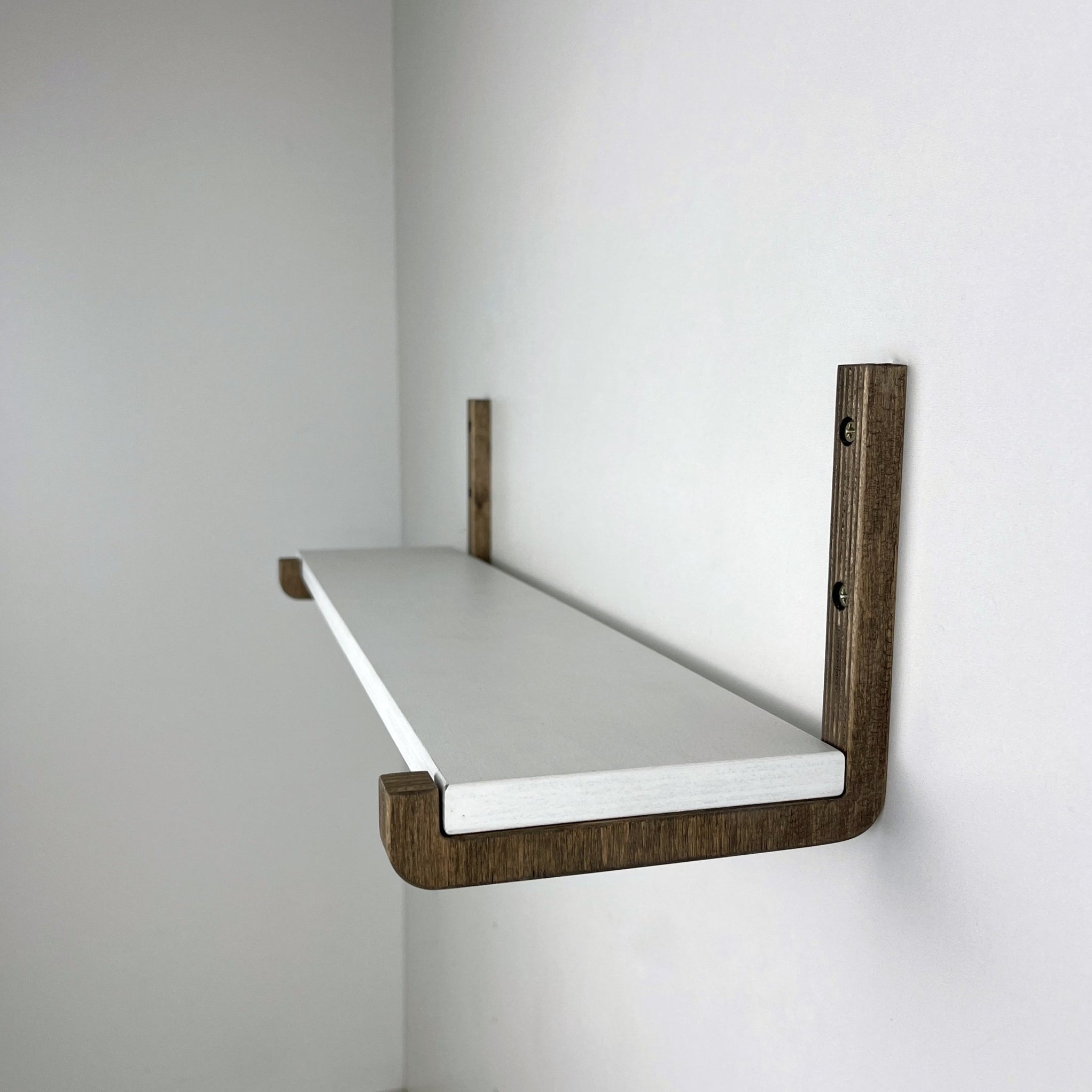 Buy Floating Wood Wall Shelf Brackets with Lip